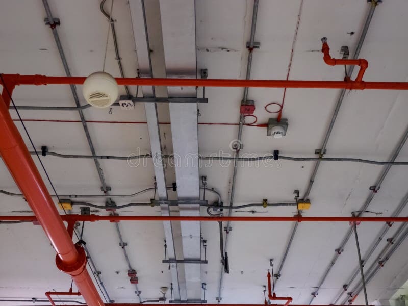 Electrica and Fire Protection System. Stock Image - Image of modern ...