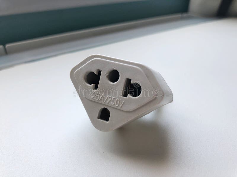 Electrical Adapter Close Up Stock Image - Image of metal, black: 210257751