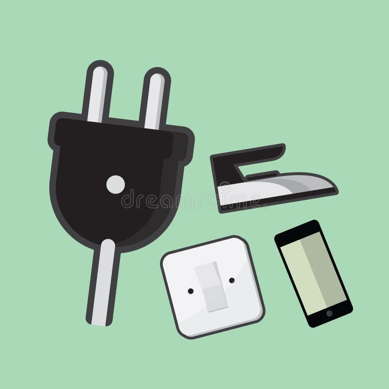 Electrical Appliance and Device. Vector Illustration Decorative Design ...