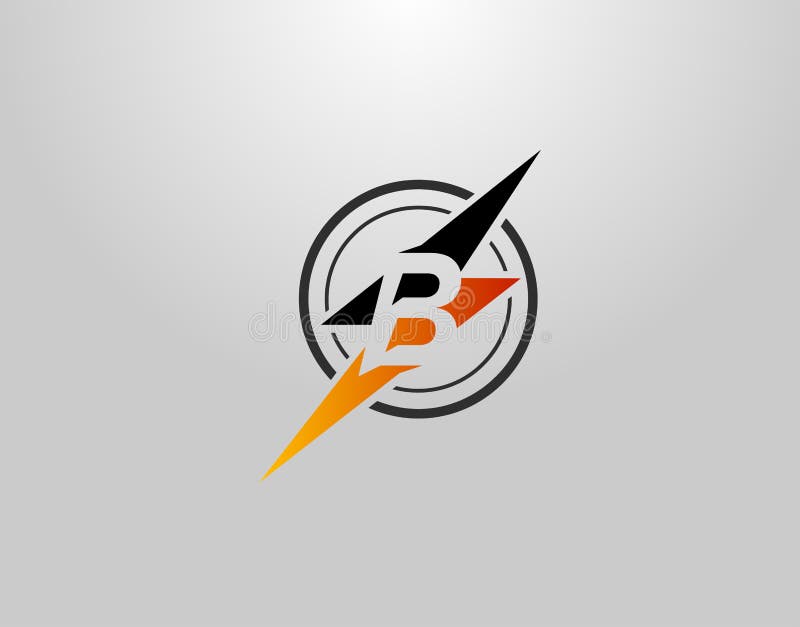 Electrical B Letter Logo. Creative Icon Created from Negative Space of ...