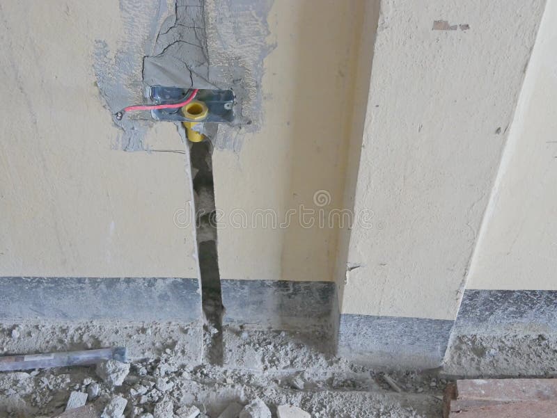 Electrical Back Box, Conduit, and Wires are Installed, Secured by ...