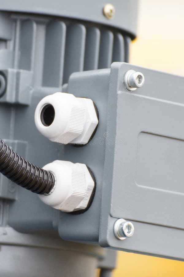 Electrical Box with Connected Cable. Part of Electric Engine or Other ...