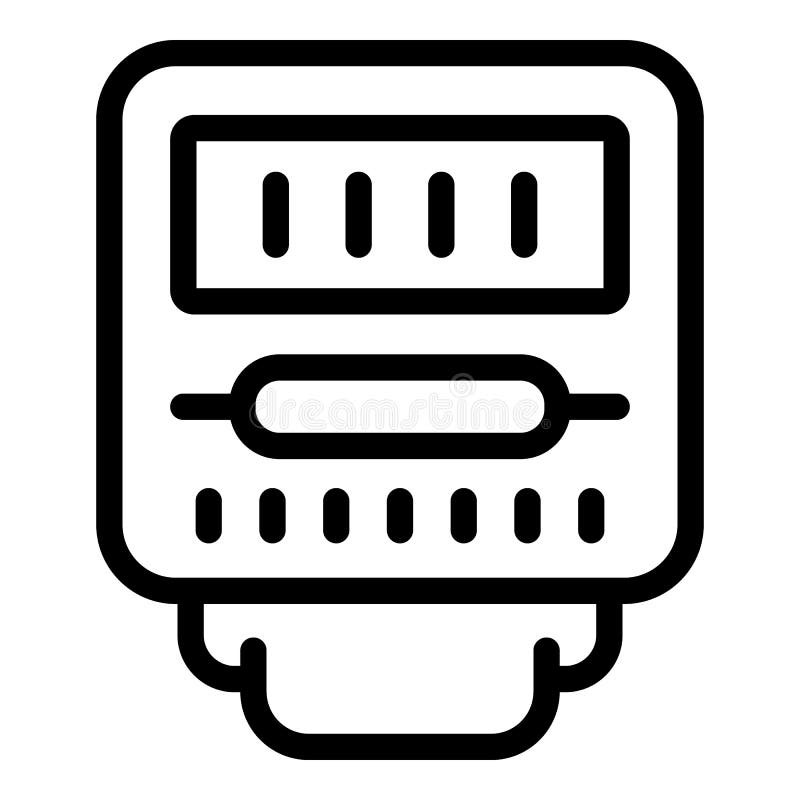 Electrical Box Icon, Outline Style Stock Vector - Illustration of ...