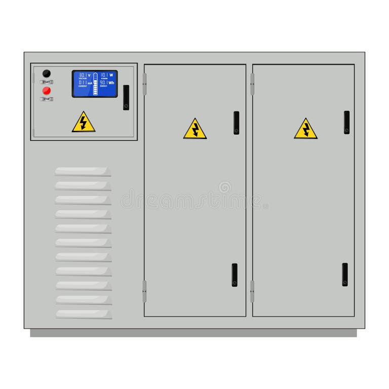 Electrical Box, Industrial Electrical Control Panel. Liquid Crystal ...