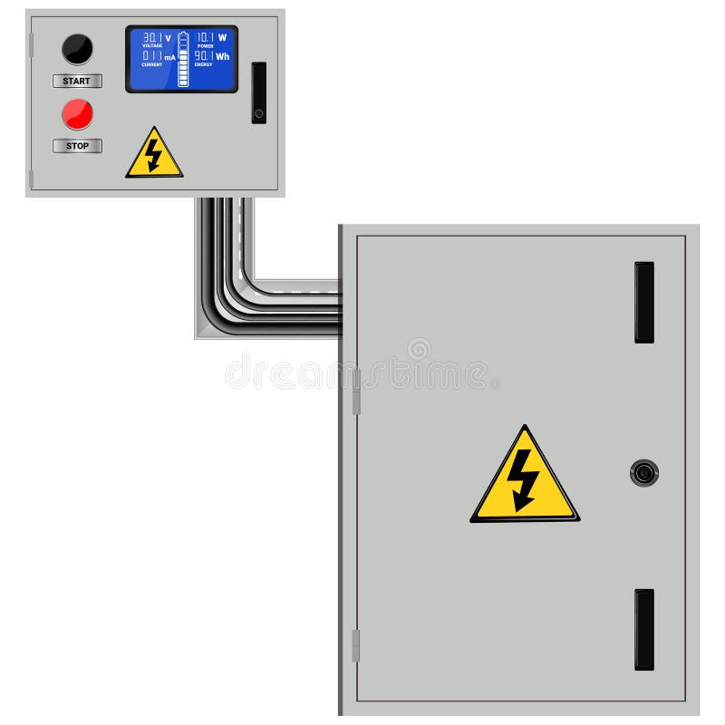 Electrical Box, Industrial Electrical Control Panel. Vector Image Stock ...