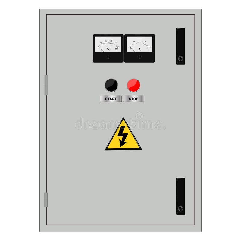 Electrical Box, Industrial Electrical Control Panel. Vector Image Stock ...