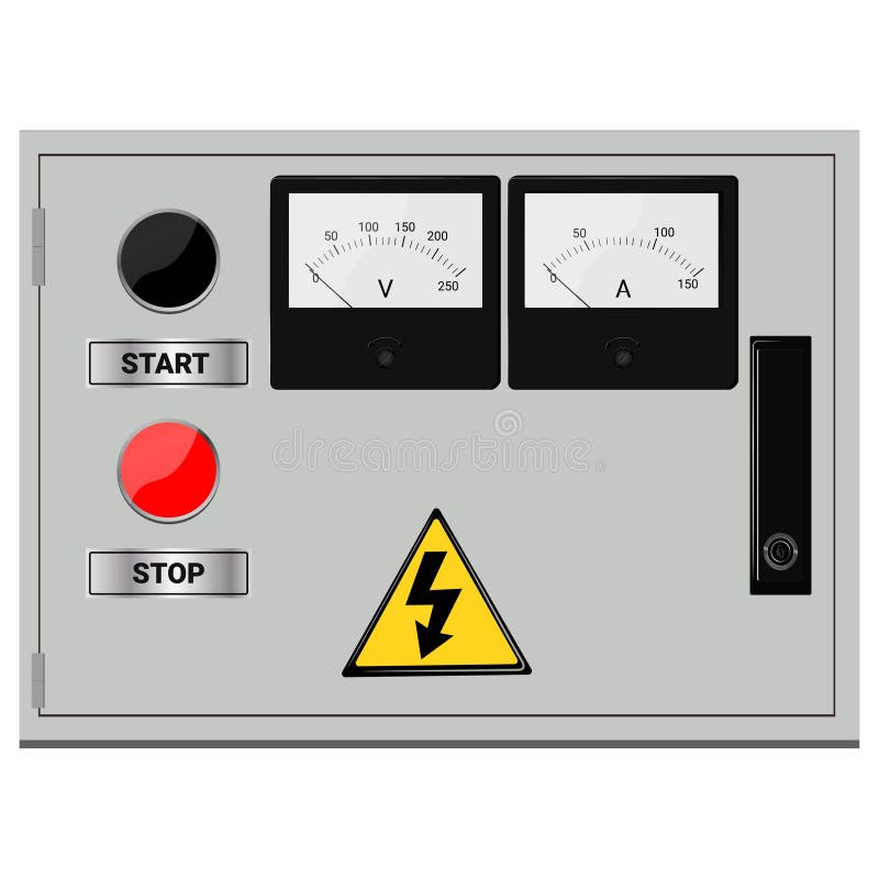Electrical Box, Industrial Electrical Control Panel. Vector Image Stock ...