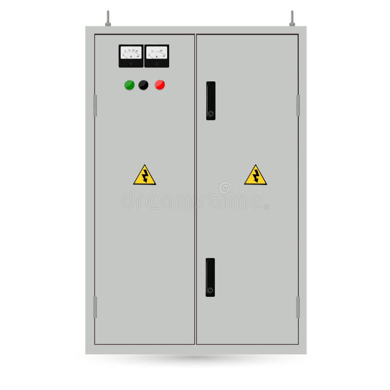 Electrical Box, Industrial Electrical Control Panel. Substation. Vector ...