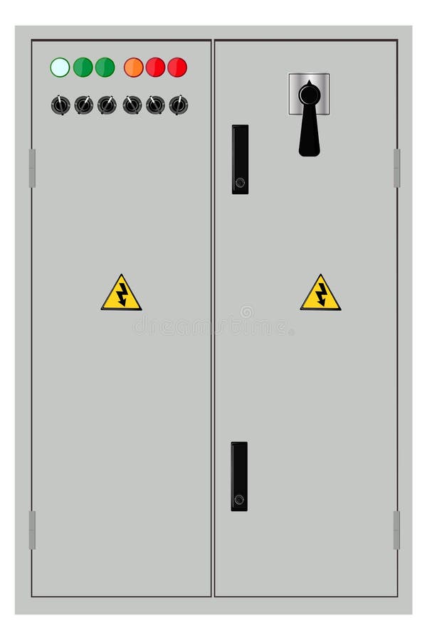Electrical Box, Industrial Electrical Control Panel. Vector Image Stock ...