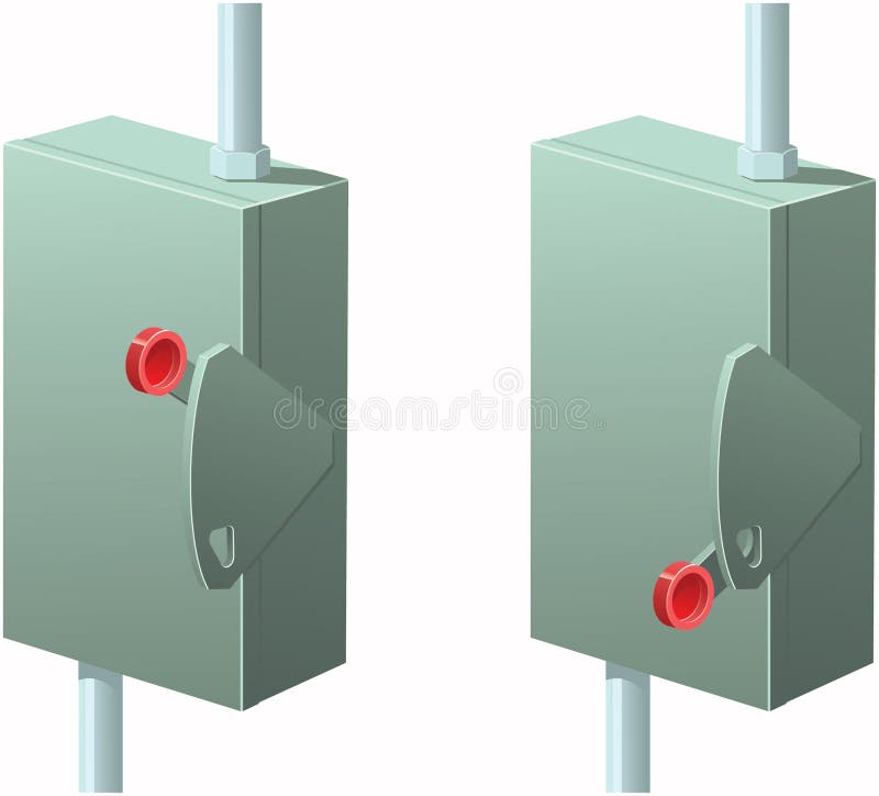 Electrical Box with Shutoff Stock Vector - Illustration of service ...