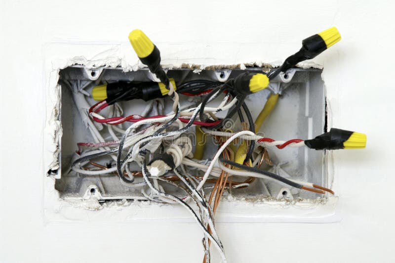 Electrical Box with Wires Hanging Out Stock Photo - Image of ...