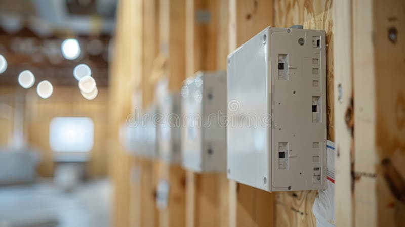 Electrical Boxes Installed on Wood Framing in an Unfinished Interior ...