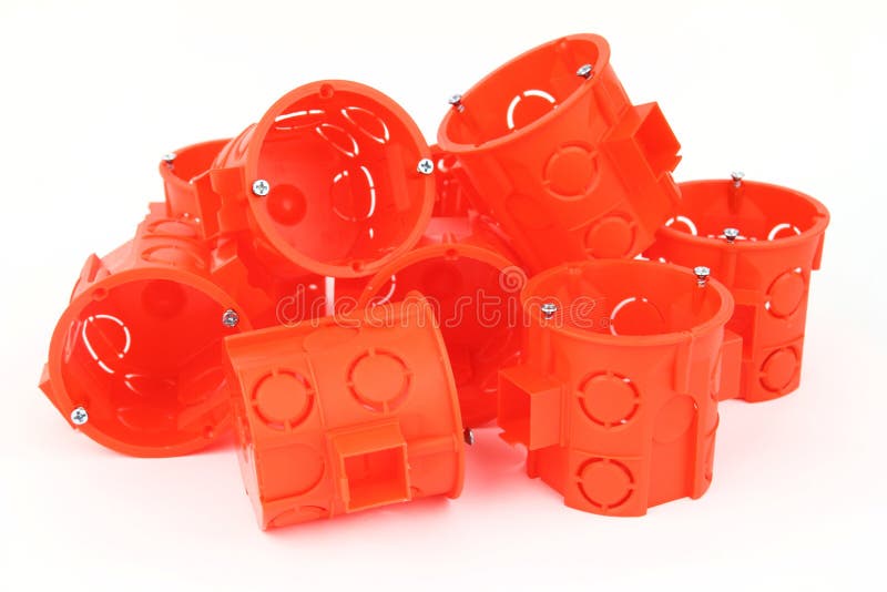 The electrical boxes stock photo. Image of orange, connector - 51000038