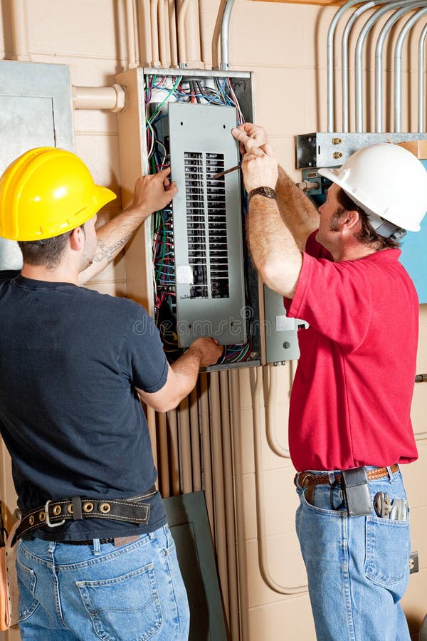 Repairing Power Distribution Center Stock Image - Image of help, meter ...