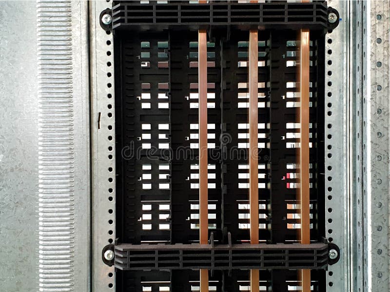 Electrical Bus Bar of MCC Panel Stock Photo - Image of busbar, light ... Electrical Bus Bar of MCC Panel Stock Photo - Image of busbar, light ...