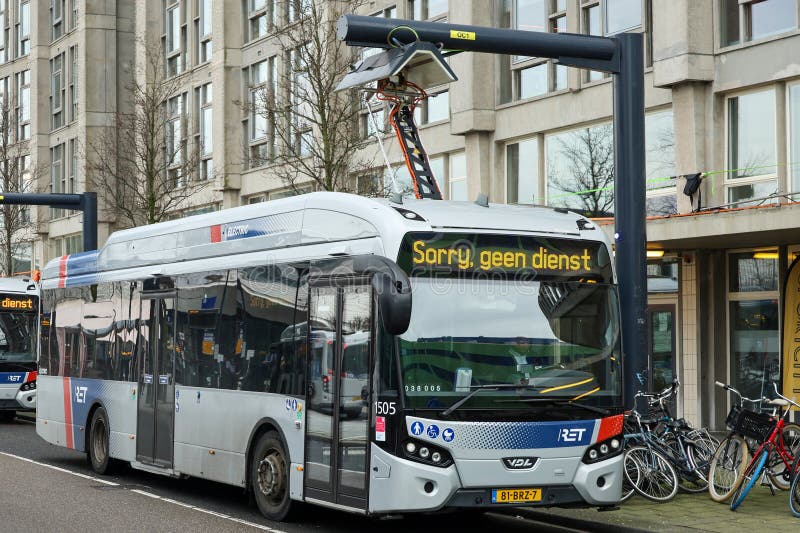 Electrical Buses of the RET at Rotterdam Centraal Station Editorial ...
