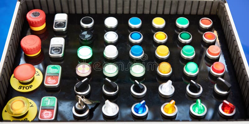 Buttons for Electrical Control Panels Stock Photo - Image of board ...