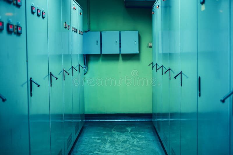 The Electrical Cabinet at Control Room Stock Image - Image of control ...