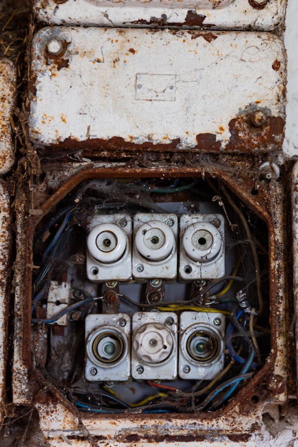 Old rusty fuse box stock photo. Image of rust, industry - 52035110