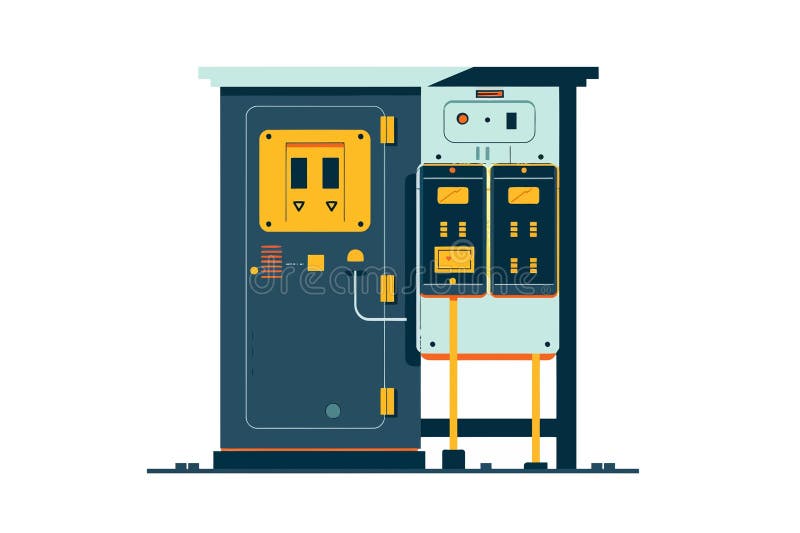 Electrical Cabinet Stock Image Isolated Vector Style Stock Vector ...