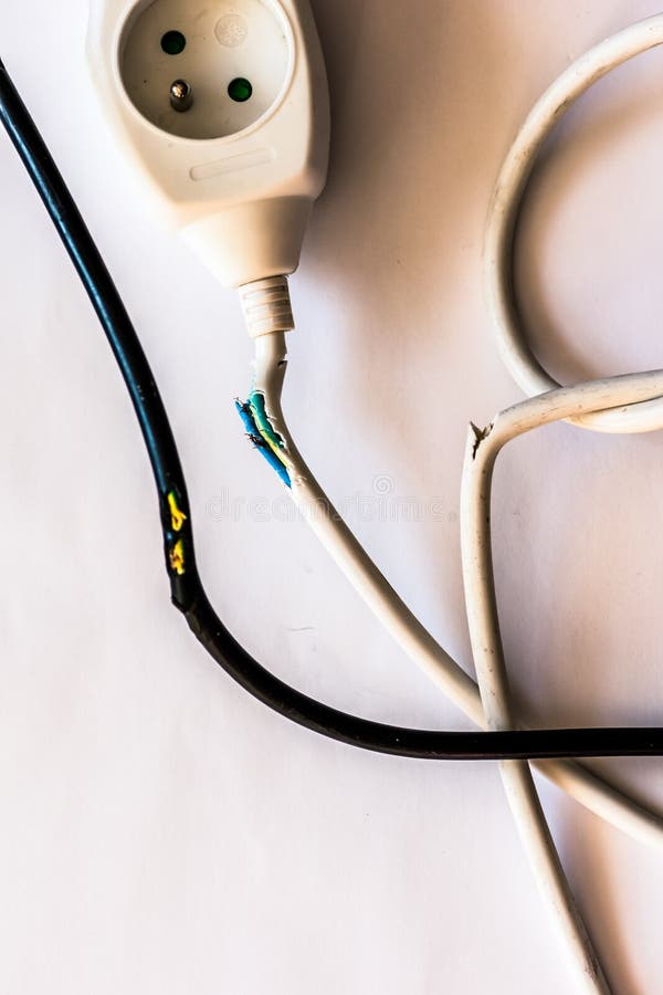 Electrical Cable Chew and Broken Stock Photo - Image of humor, control ...