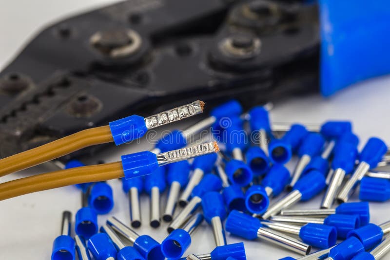 Electrical Cable with Insulated Tip, Closeup Stock Image - Image of ...