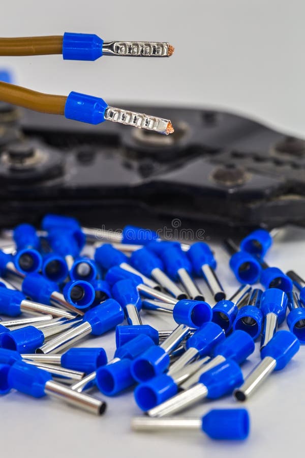 Electrical Cable with Insulated Tip, Closeup Stock Image - Image of ...