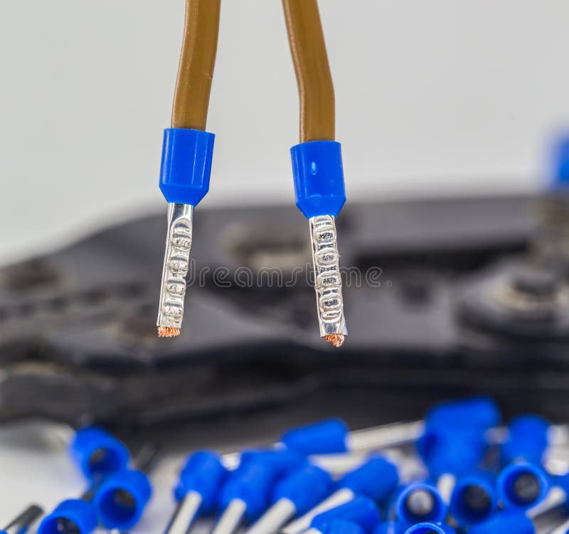 Electrical Cable with Insulated Tip, Closeup Stock Image - Image of ...
