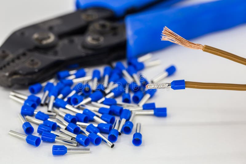 Electrical Cable with Insulated Tip, Closeup Stock Image - Image of ...