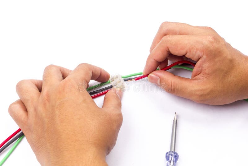 Cable jointing stock photo. Image of electricity, three - 61697268