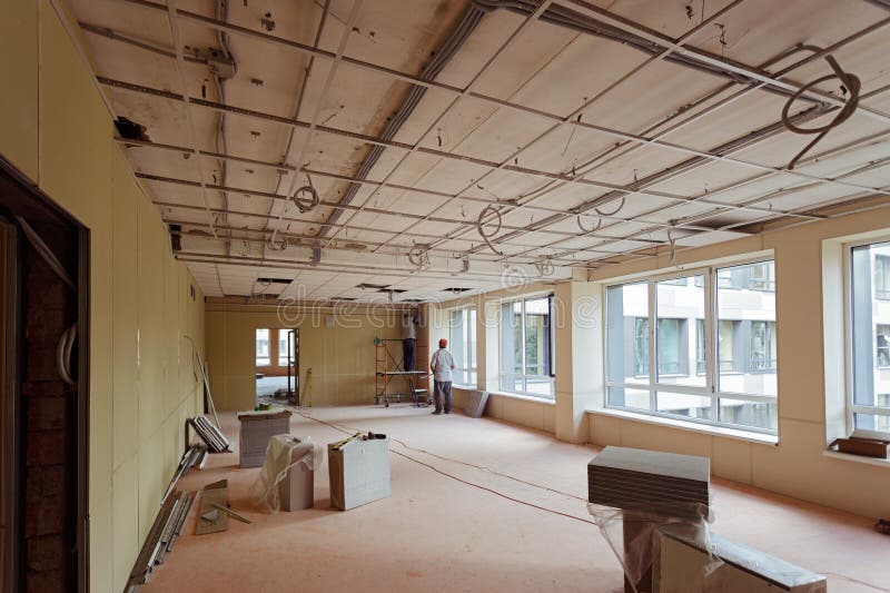 Electrical Cable Laying on Ceiling Stock Image - Image of ceiling ...