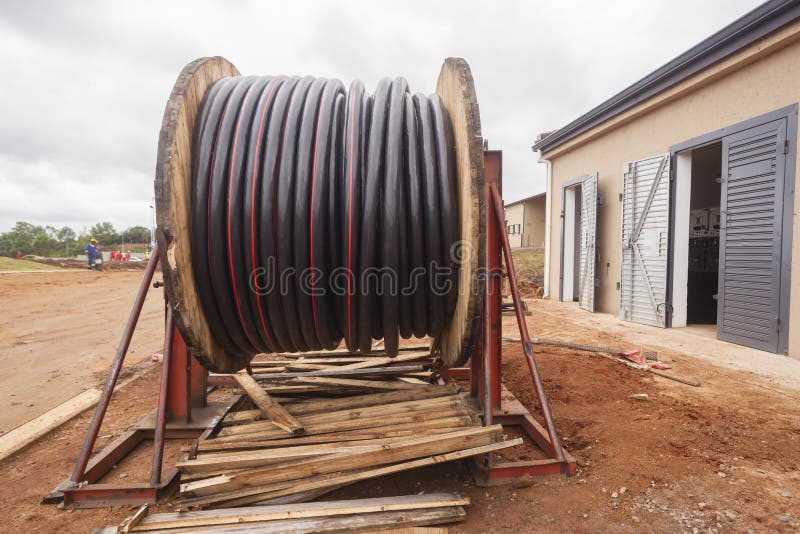 Big cable roll stock image. Image of data, cable, reel - 45416133