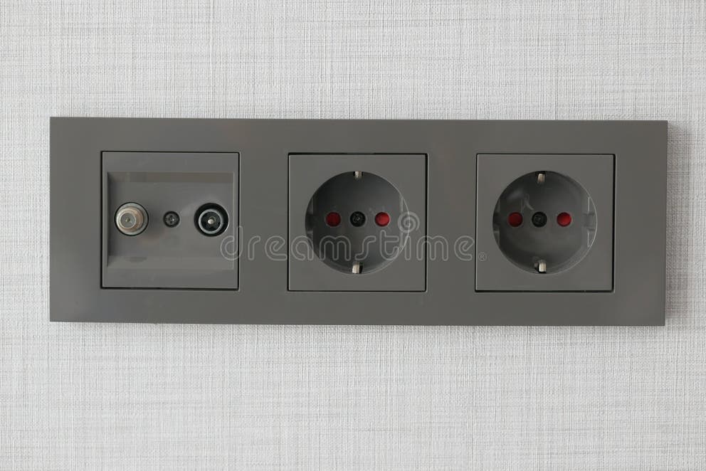 Electrical Cable Switch for Plugin on Wall Stock Image - Image of ...