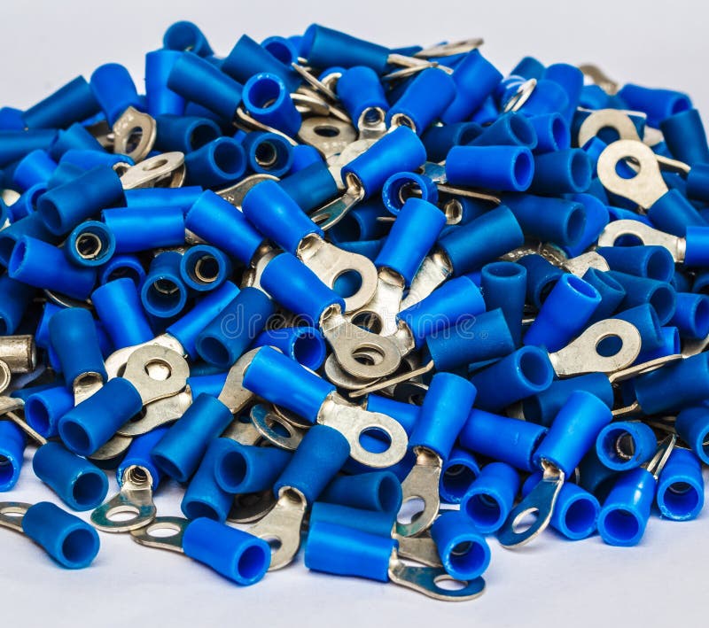 Electrical cable terminals stock photo. Image of connection - 55107178