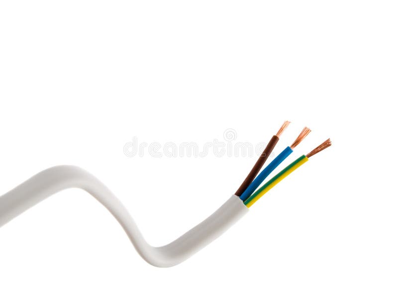 Electrical Cable on White Background Stock Photo - Image of cable ...