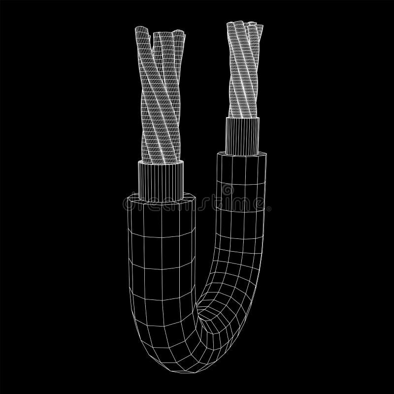 Electrical cable wireframe stock vector. Illustration of high - 171319837