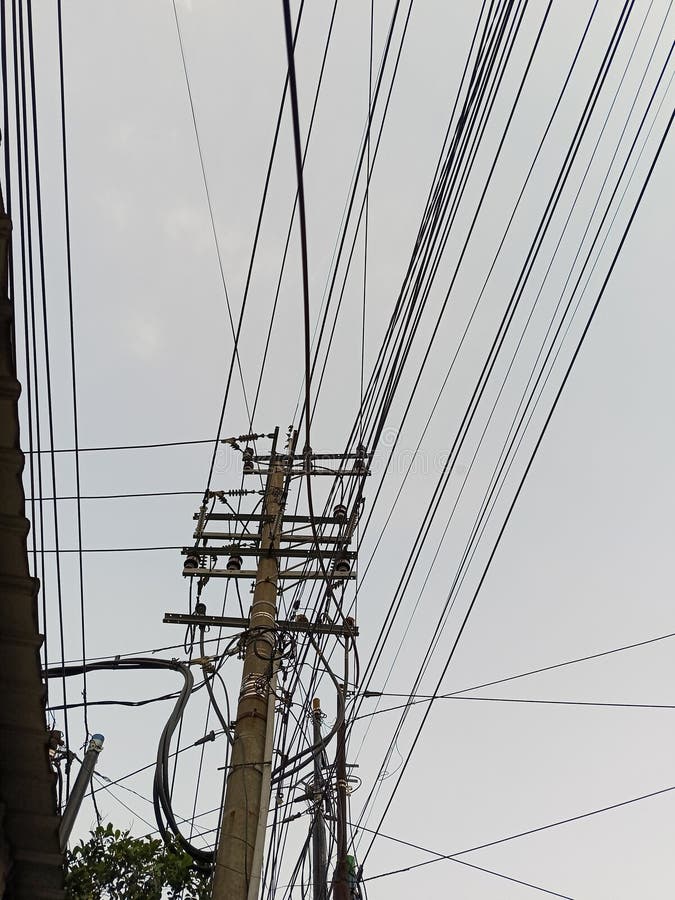 Electrical Cables or Internet Cables Look Complicated Stock Photo ...