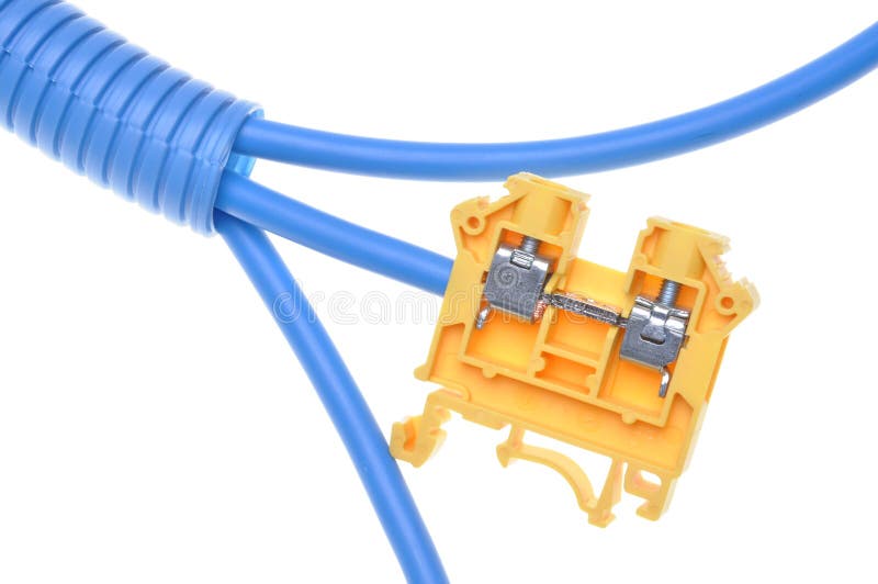 Electrical Cables and Connector Block Stock Photo - Image of extension ...