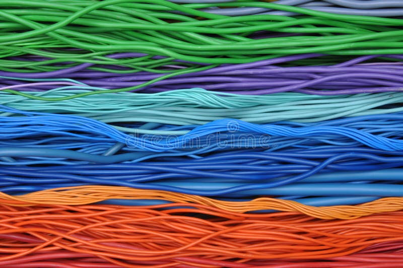 Electrical Cables and Wires Stock Photo - Image of equipment, texture ...