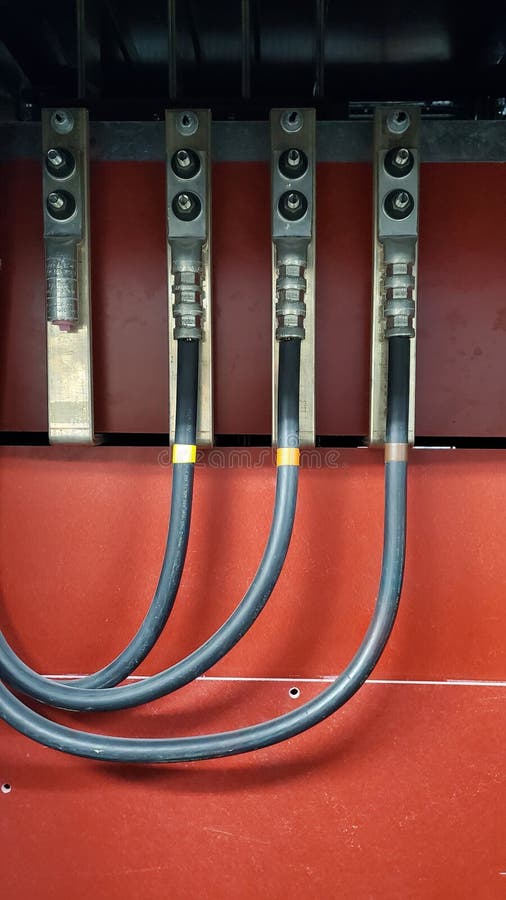 480 Volt Electrical Switchgear and Cables Stock Photo - Image of ...