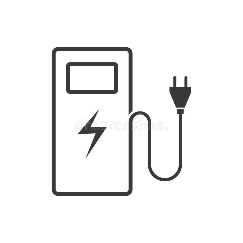 Electrical Charging Station Icon Stock Vector - Illustration of ...