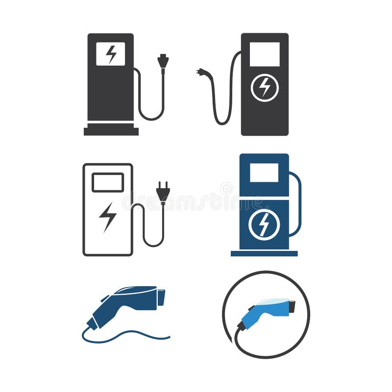 Electrical Charging Station Icon Stock Vector - Illustration of icon ...