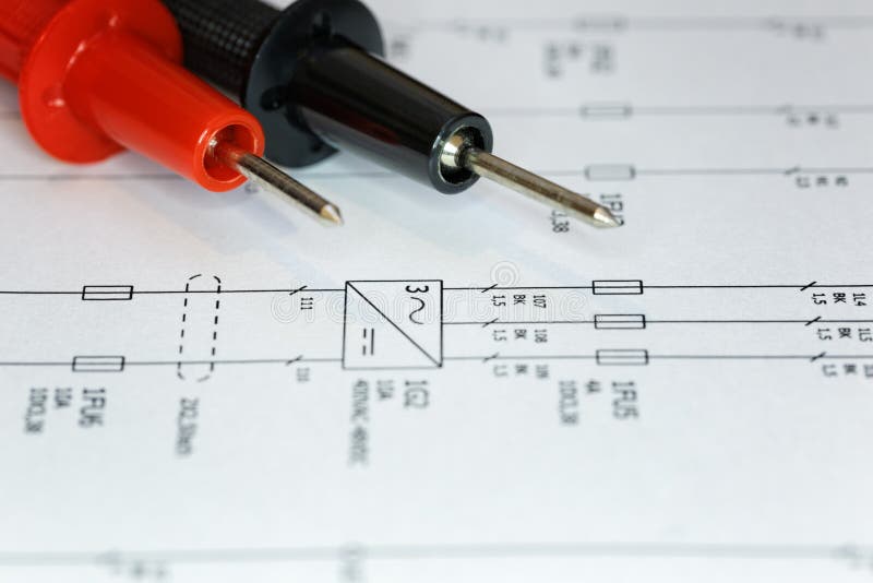 Electrical Chart, Troubleshoot. Stock Photo - Image of inductor ...