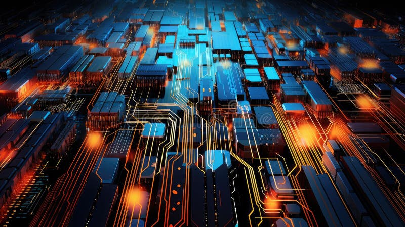 Electrical Circuit Board Symphony Stock Illustration - Illustration of ...