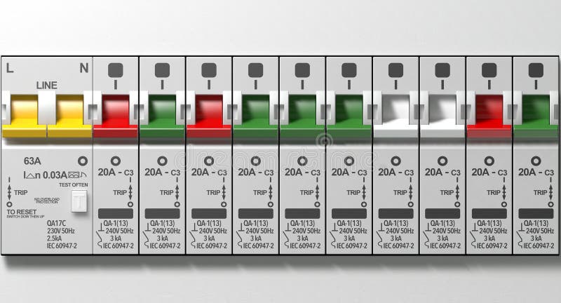 Electrical Circuit Breaker Panel Stock Image - Image of circuit ...