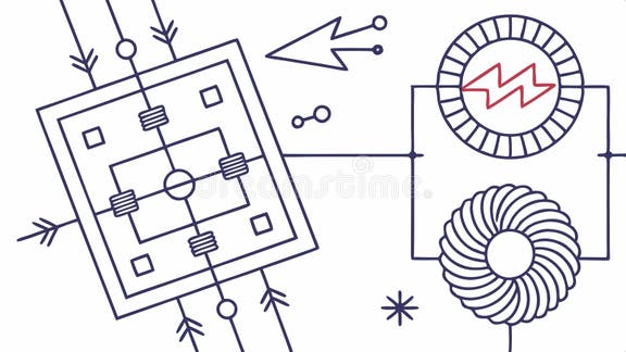 Electrical Circuit Diagram Illustration, Electronics and Technical ...