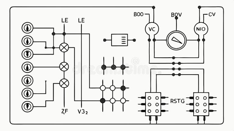 Electrical Circuit Diagram, Tech Schematic , Engineering Plan Vector ...