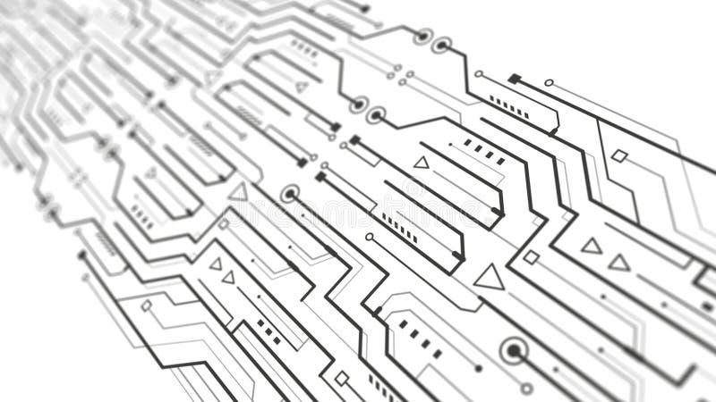 Electrical Circuit Technical Drawing. Engineering Industry of the ...