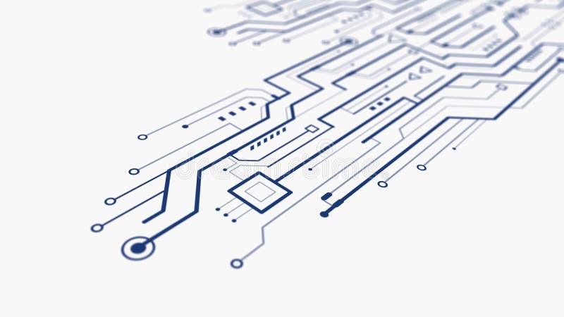 Electrical Circuit Technical Drawing. Engineering Industry of the ...