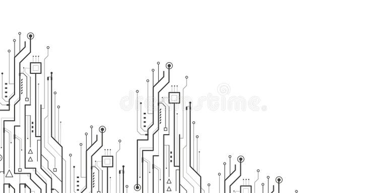 Electrical Circuit Technical Drawing. Engineering Industry of the ...